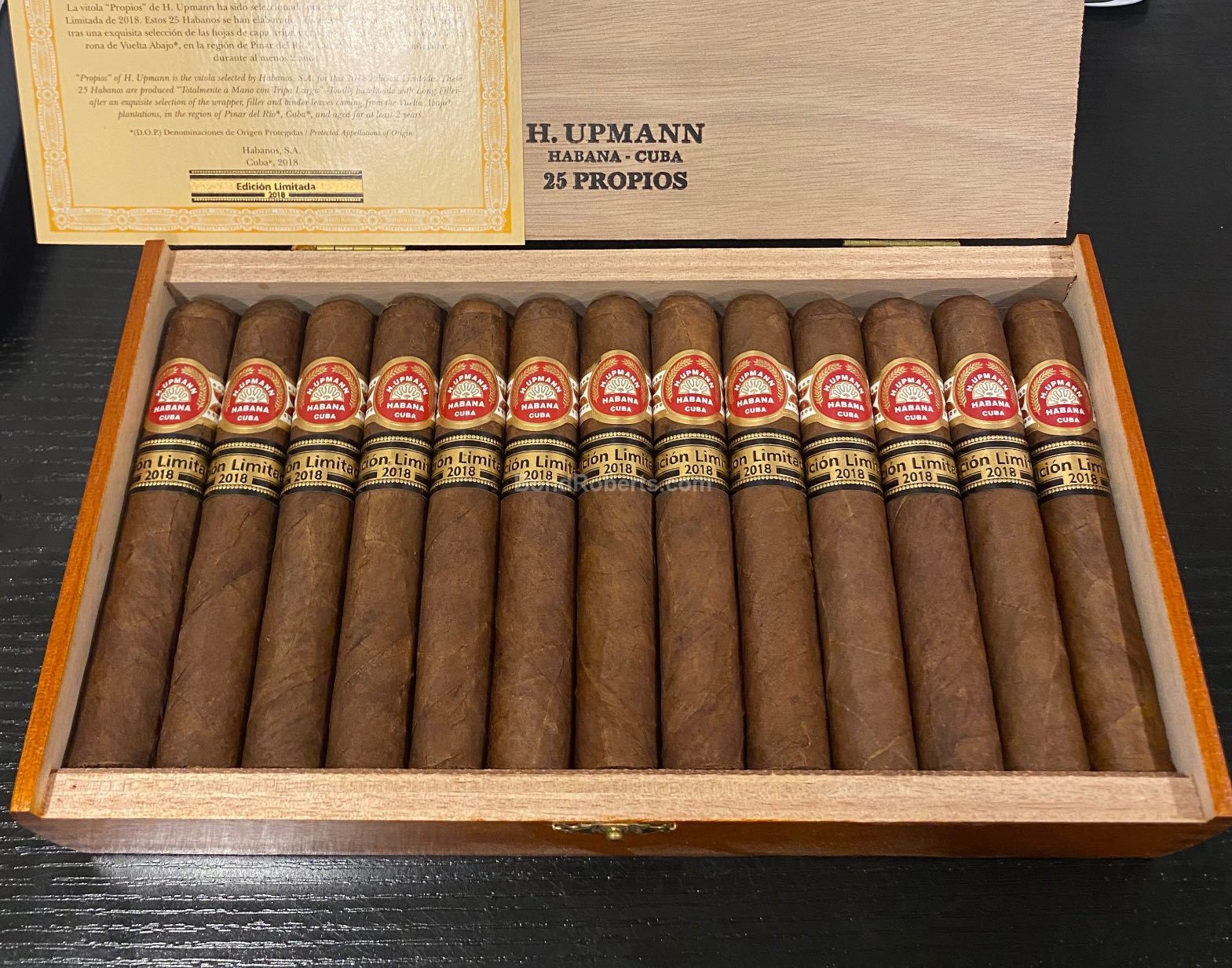 H. Upmann Propios Edición Limitada 2020 Varnished semi boîte nature box ...