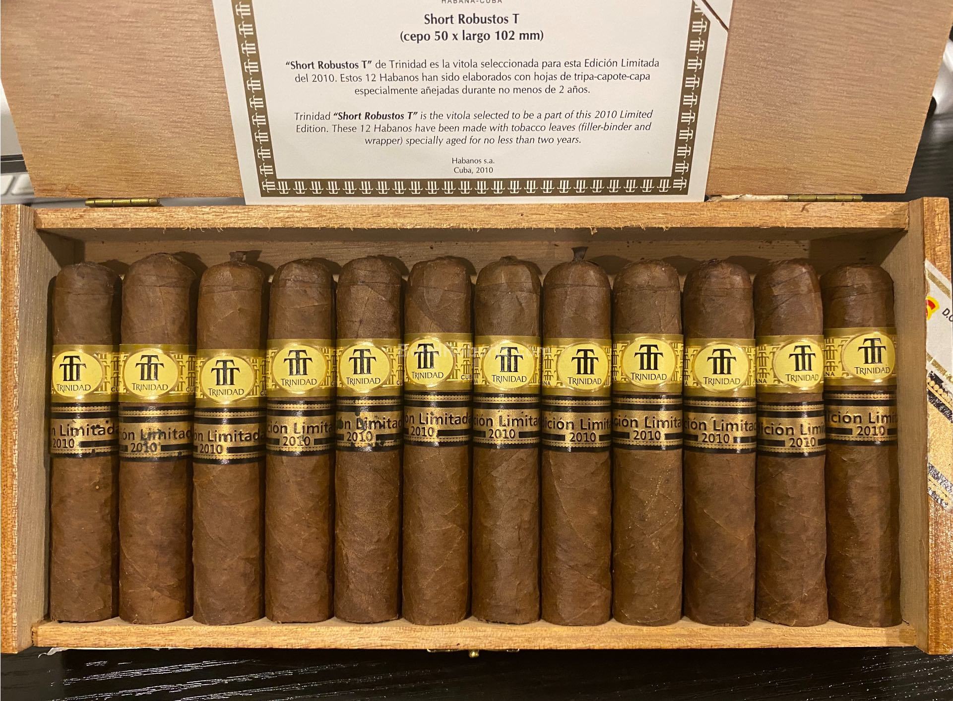 Trinidad Short Robustos T Edición Limitada 2010 Semi Boite Nature Box ...
