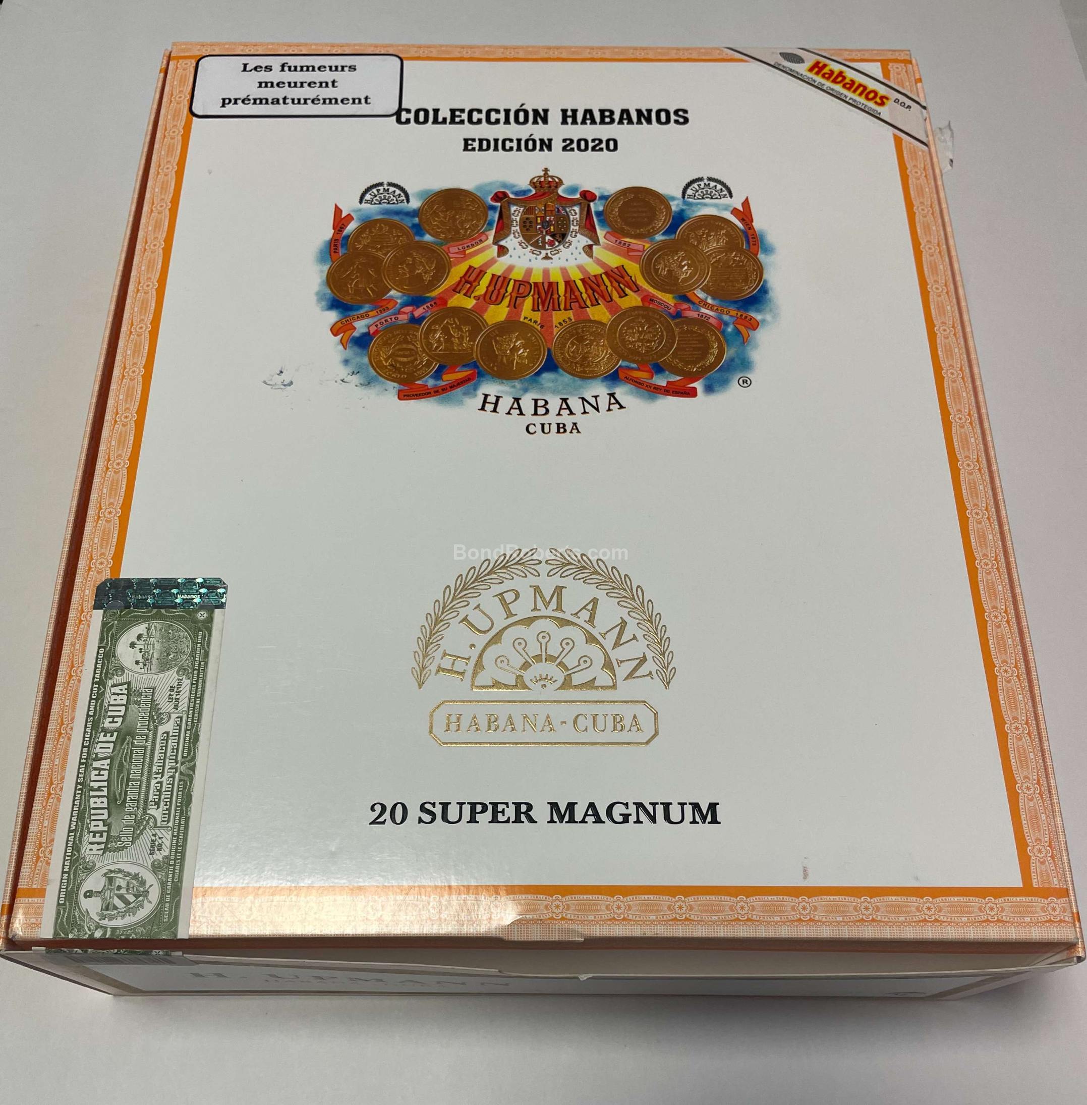 H. Upmann Super Magnum Colección Habanos 2021 Numbered book-shaped boîte nature box of 20 cigars ...
