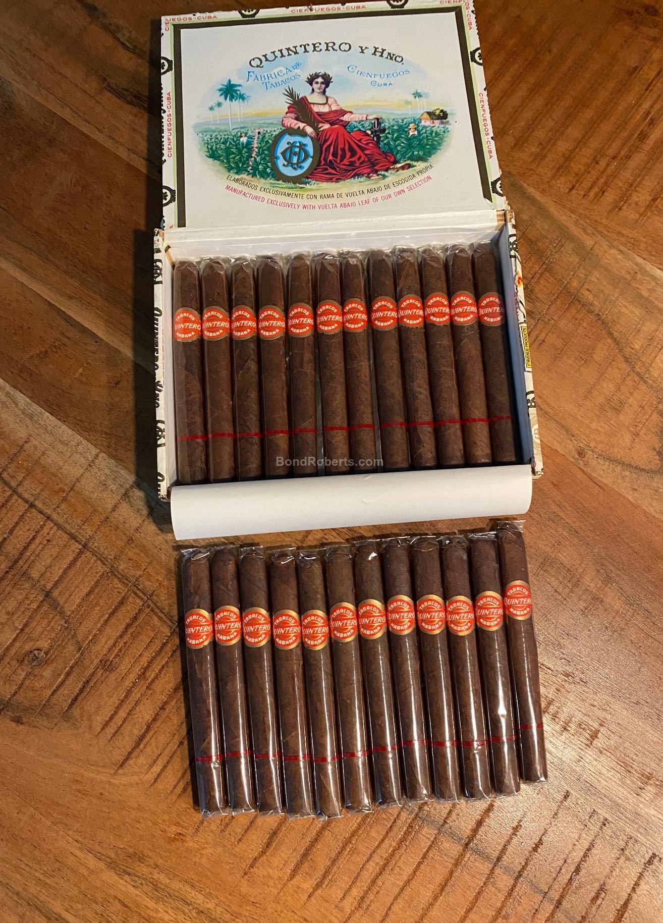 Quintero Panetelas (Disc.) 1999 Dress Box of 25 cigars 7814