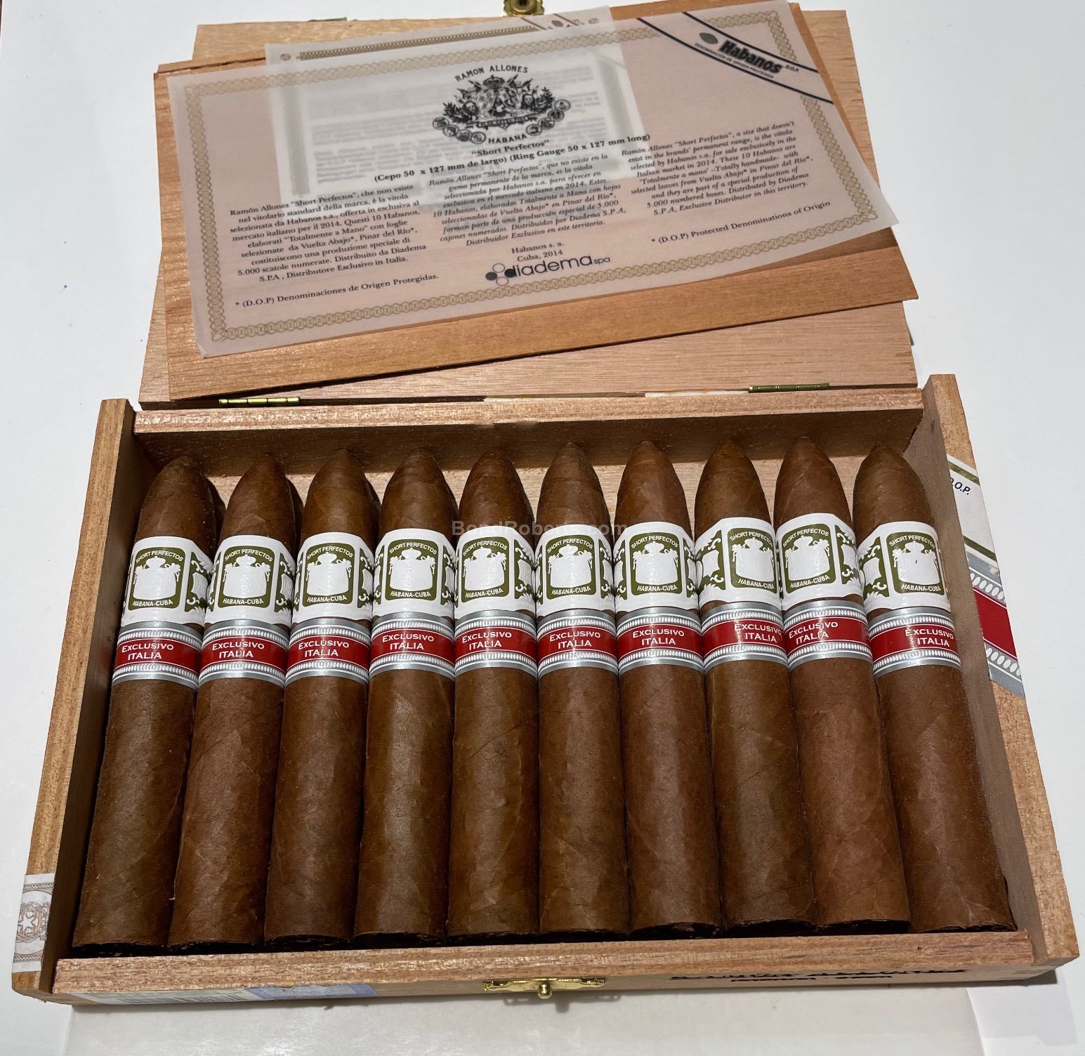 Ramón Allones Short Perfectos Edición Regional Italia 2014 Semi Boite ...