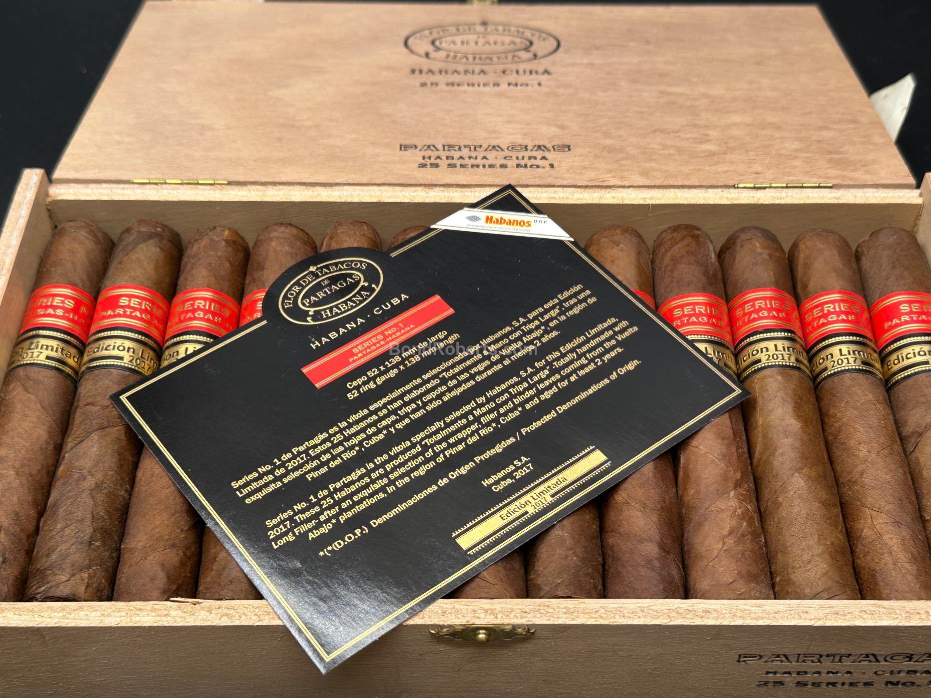 Partagás Series No.1 Edición Limitada 2017 Semi Boite Nature Box of 25 ...