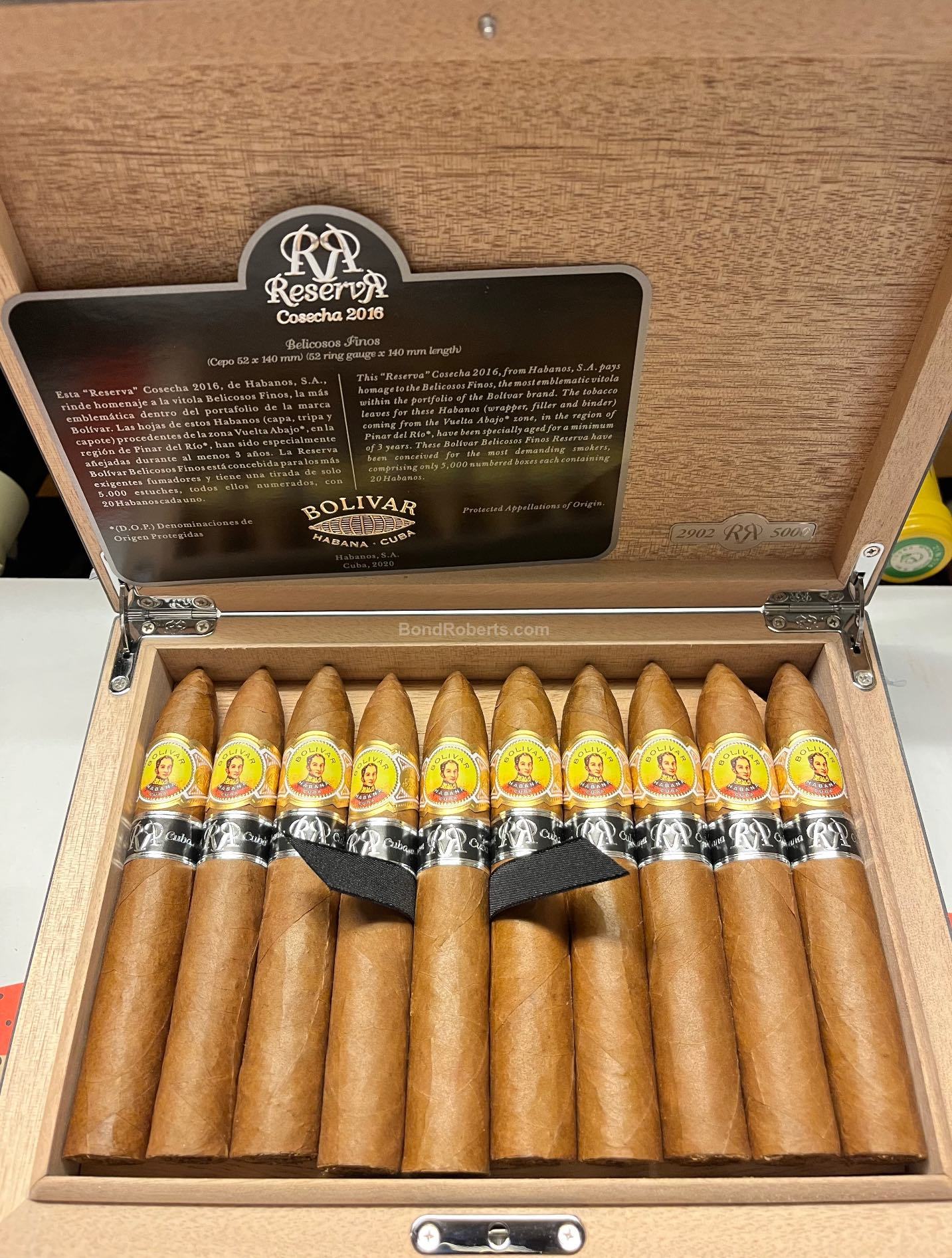 Bolívar Belicosos Finos Reserva Cosecha 2021 Numbered black lacquered ...