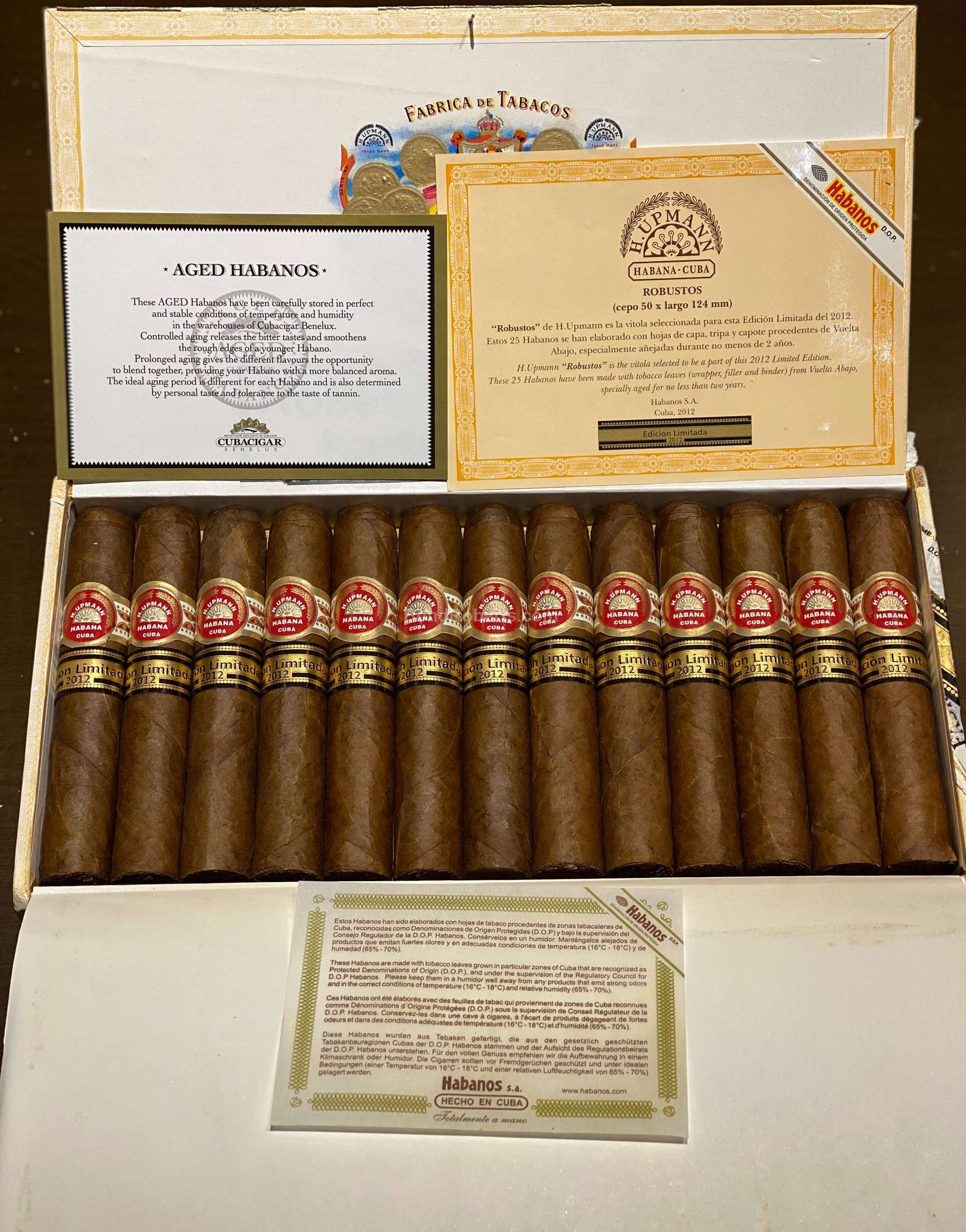 H. Upmann Robustos Edición Limitada 2012 Dress Box of 25 cigars 7994