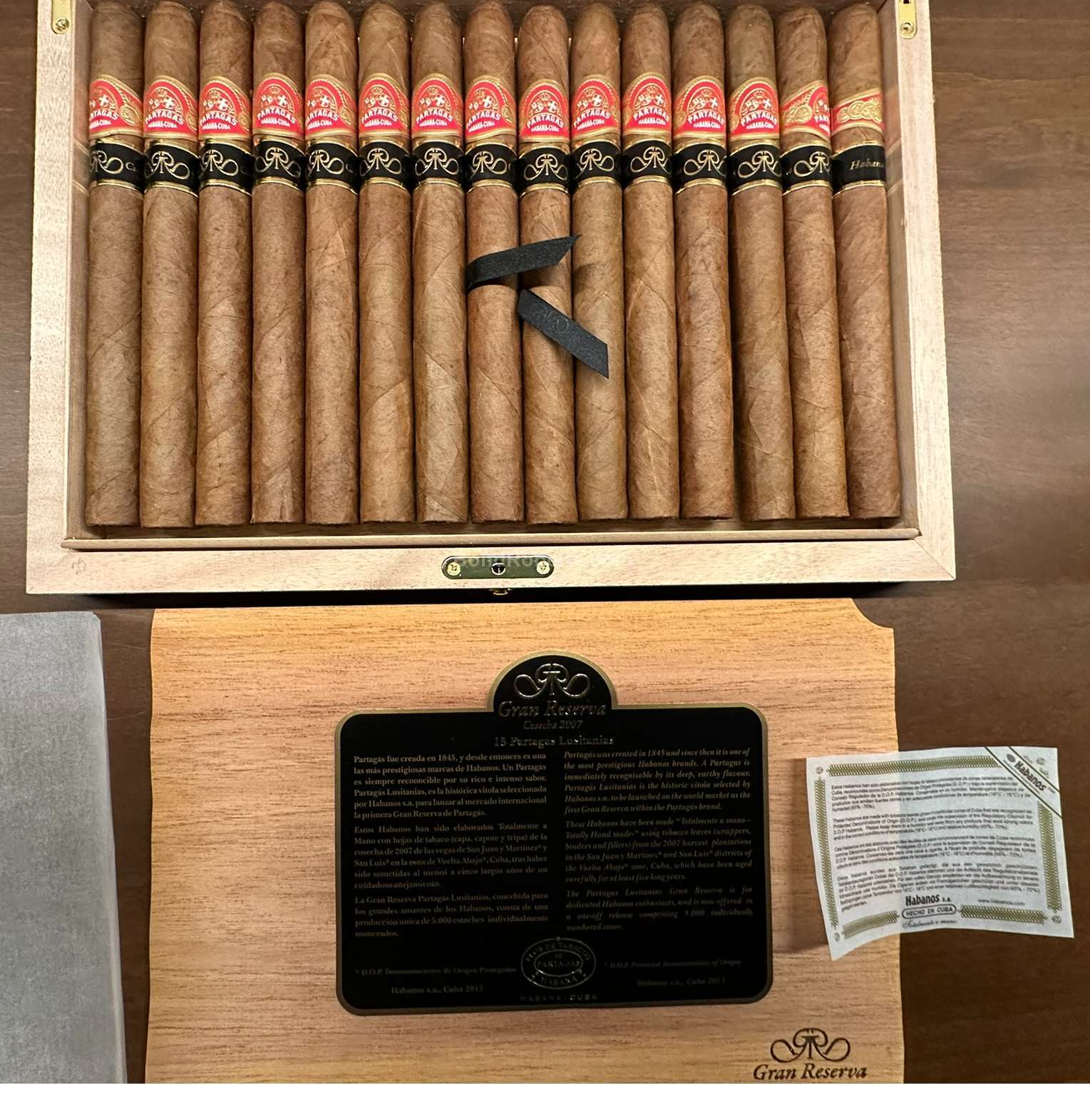 Partagás Lusitanias Gran Reserva Cosecha 2013 Black lacquered Boîte ...