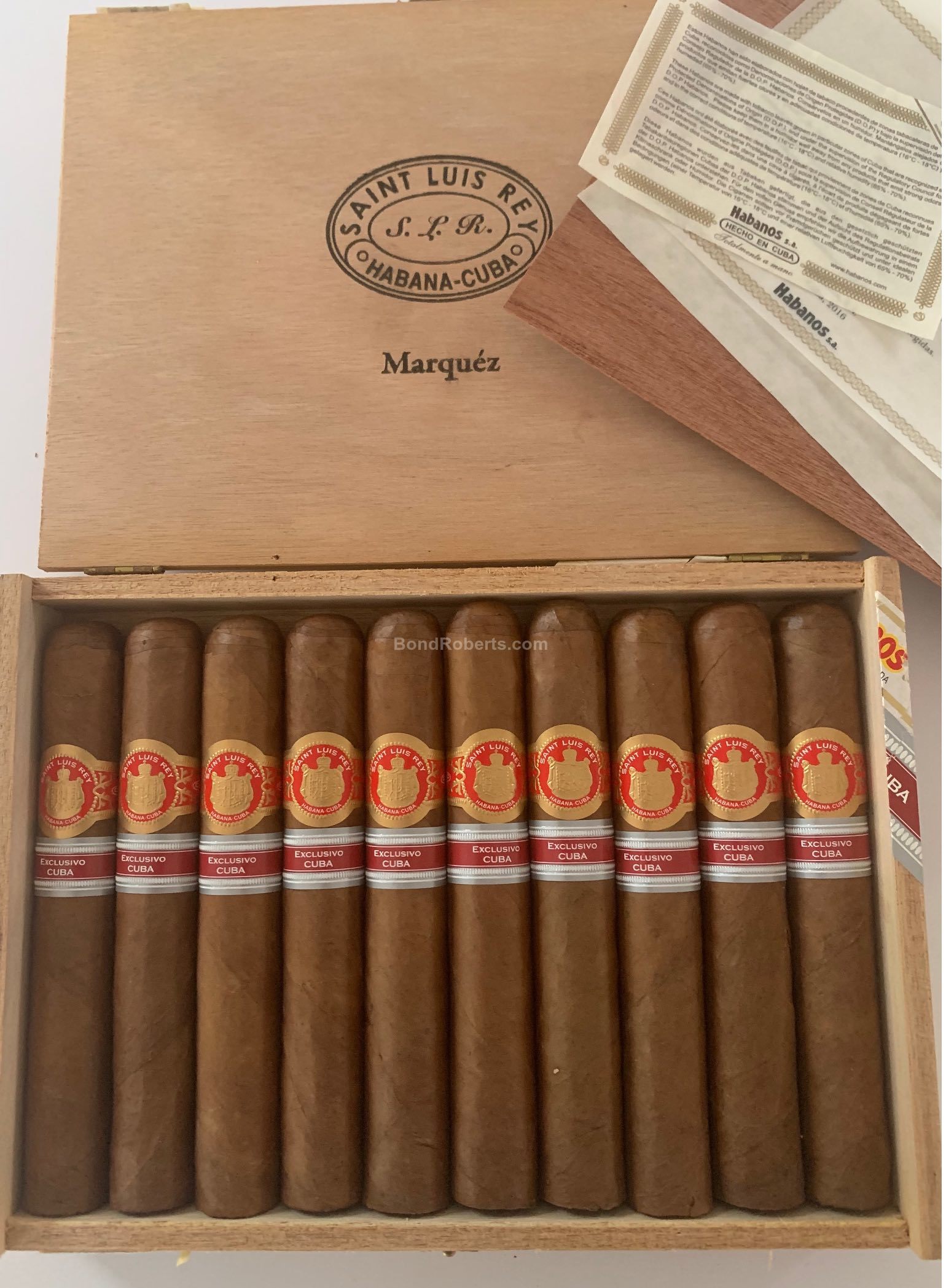 Saint Luis Rey Marquéz Edición Regional Cuba 2016 Semi Boite Nature Box ...