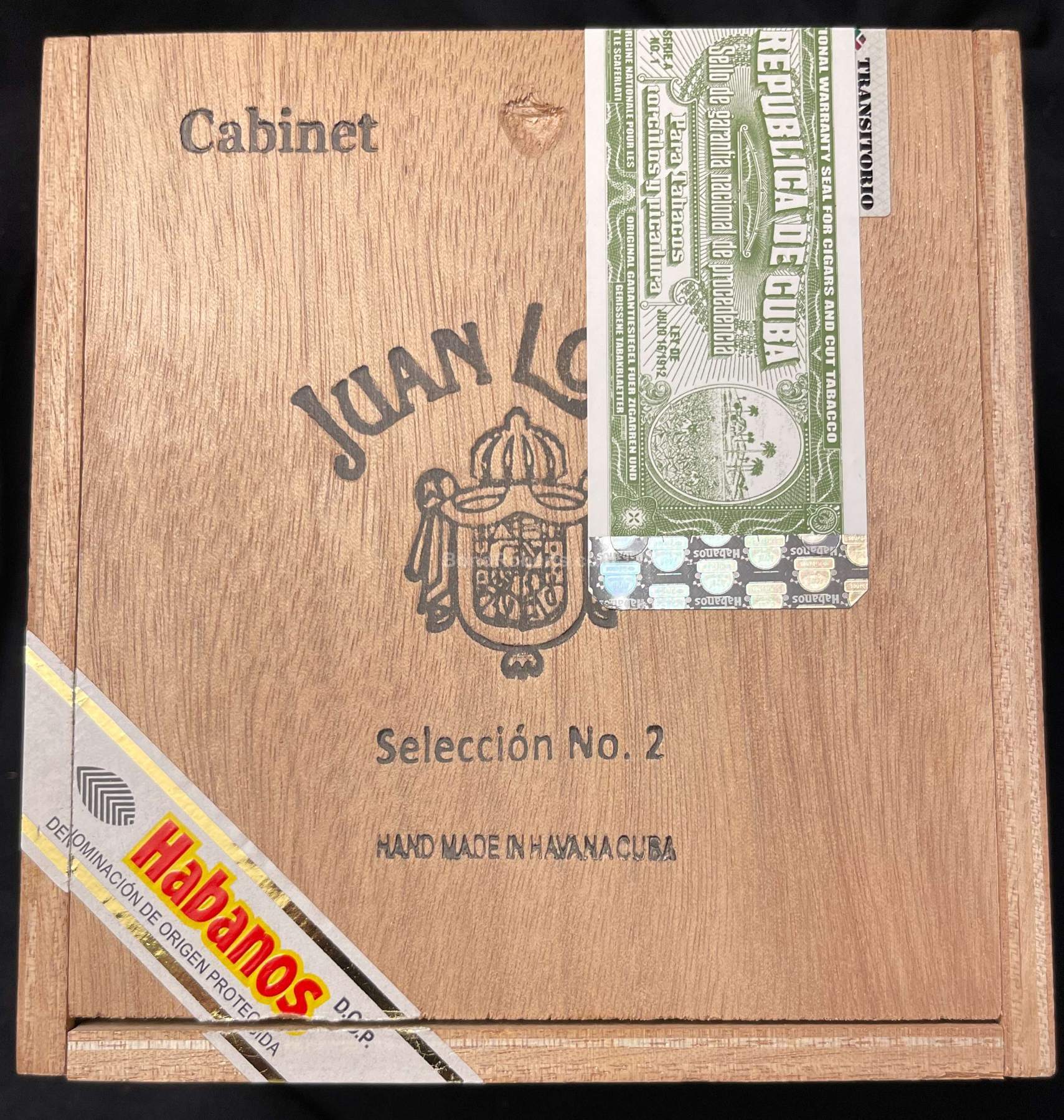 Juan López Selección No.2 2018 Slide Lid Box of 25 cigars 19283