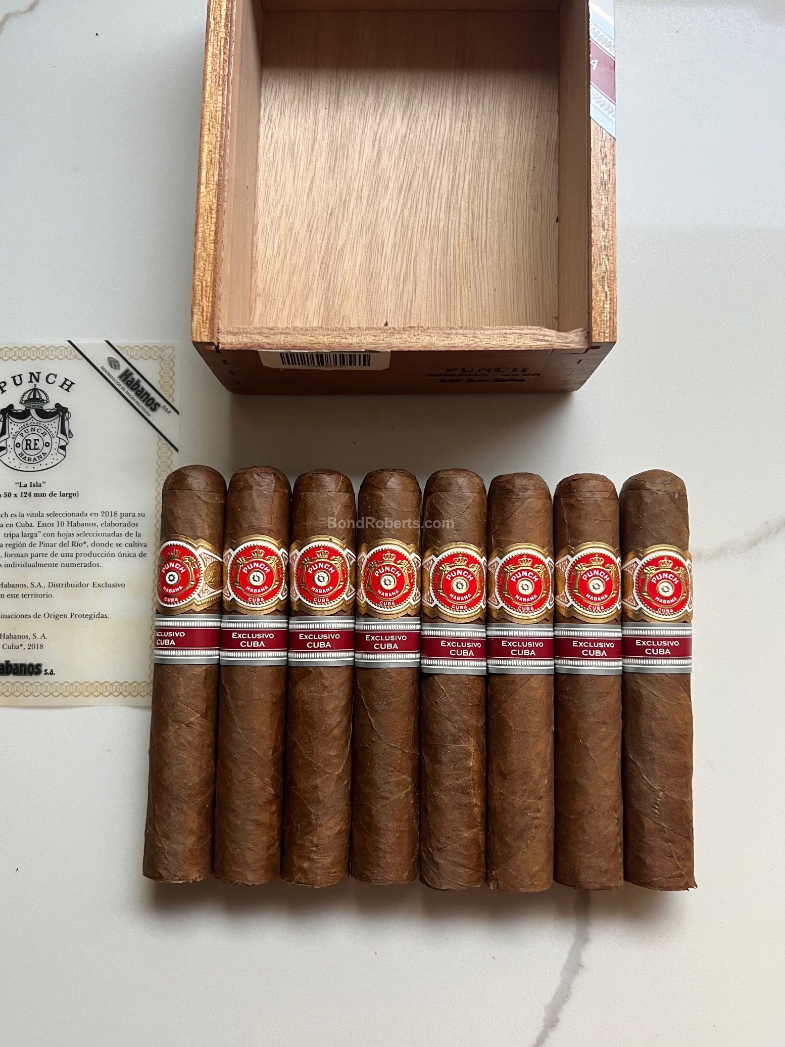 Punch La Isla Edición Regional Cuba 2018 Numbered slide lid box of 10 ...