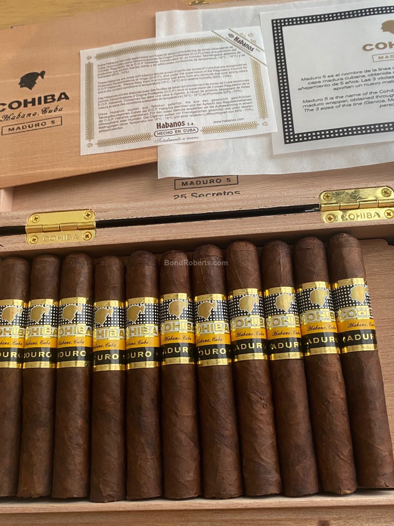 Cohiba Secretos 2021 Black lacquered Boîte Nature Box of 25 c 14467