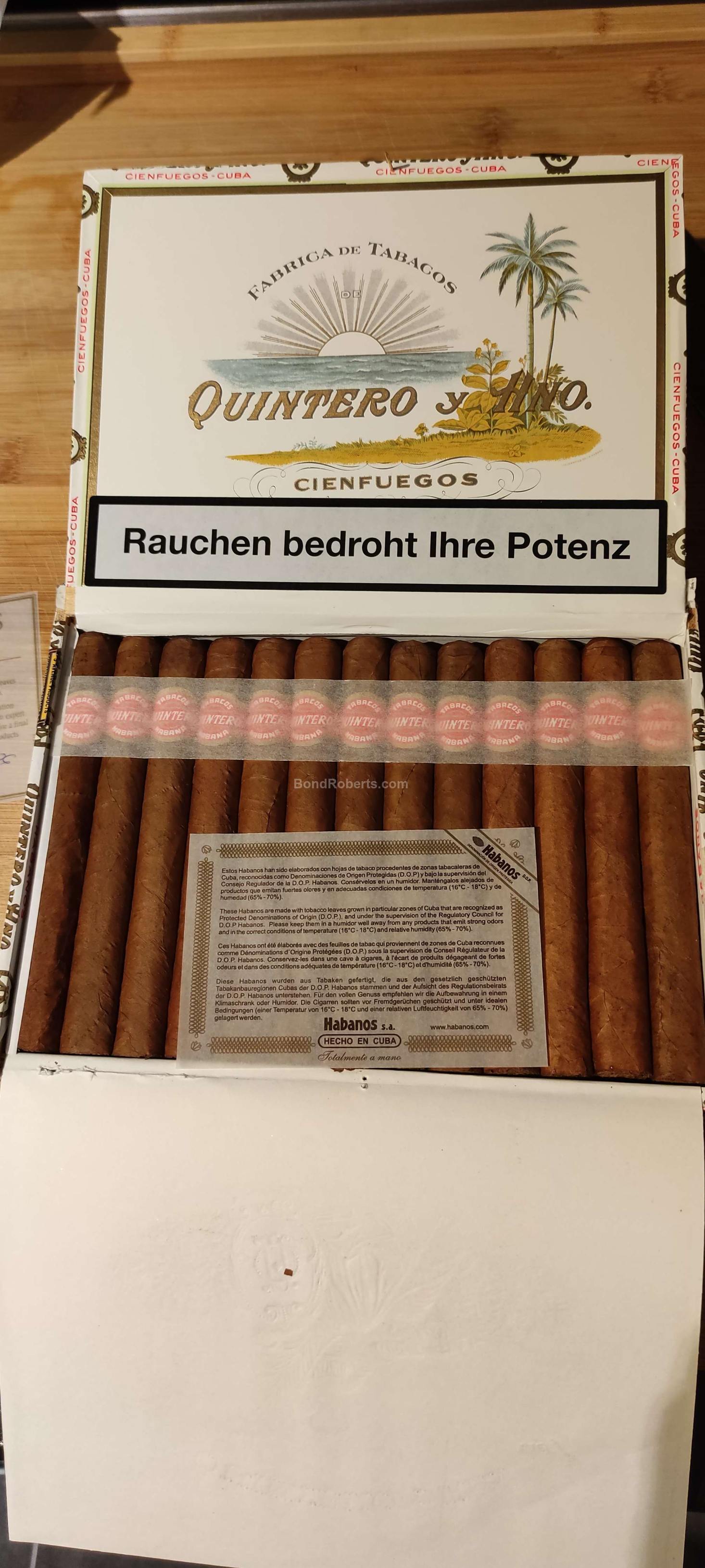 Quintero Nacionales 2017 Dress Box of 25 cigars 12971