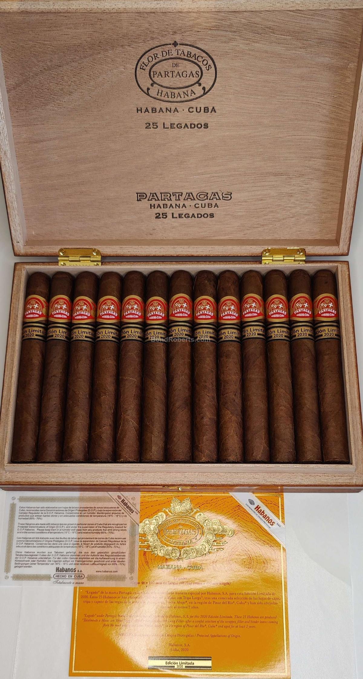 Partagás Legado Edición Limitada 2023 Luxury box of 25 cigars 23711