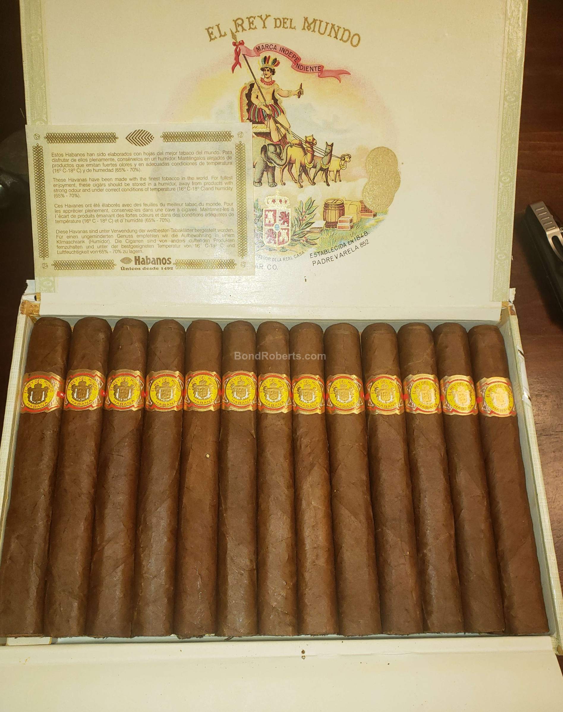El Rey del Mundo Gran Coronas 2001 Dress Box of 25 cigars 15343