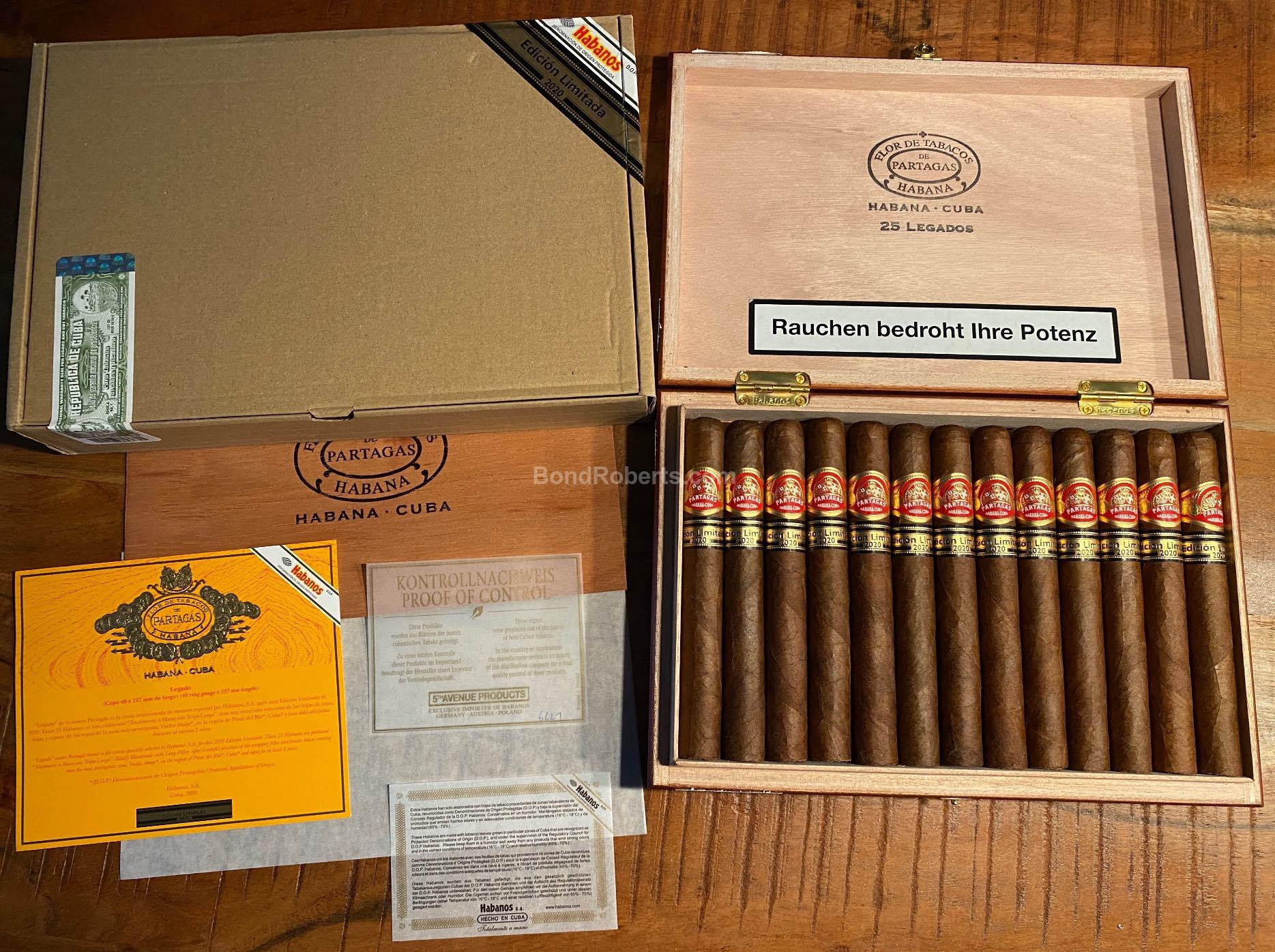 Partagás Legado Edición Limitada 2022 Luxury box of 25 cigars 23508