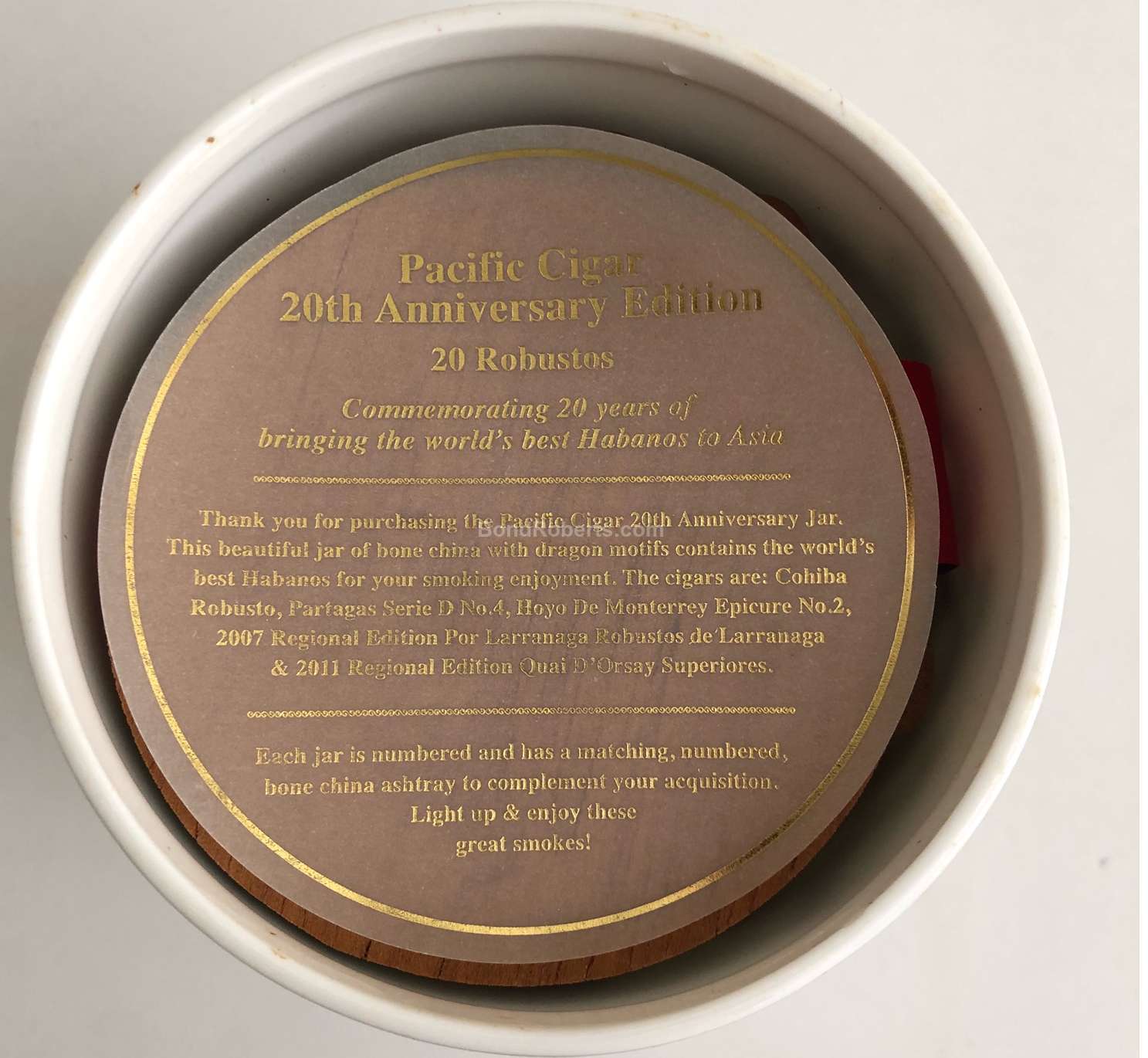 Pacific Cigar 20th Anniversary Robustos PCC Commemorative Release 2011 ...