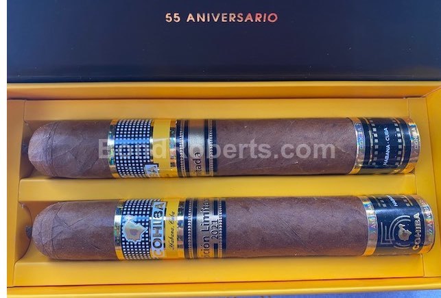 Cohiba 55 Aniversario 55th Anniversary Launch Party Gift 2022 Decorative gift box of 2 cigars 25453