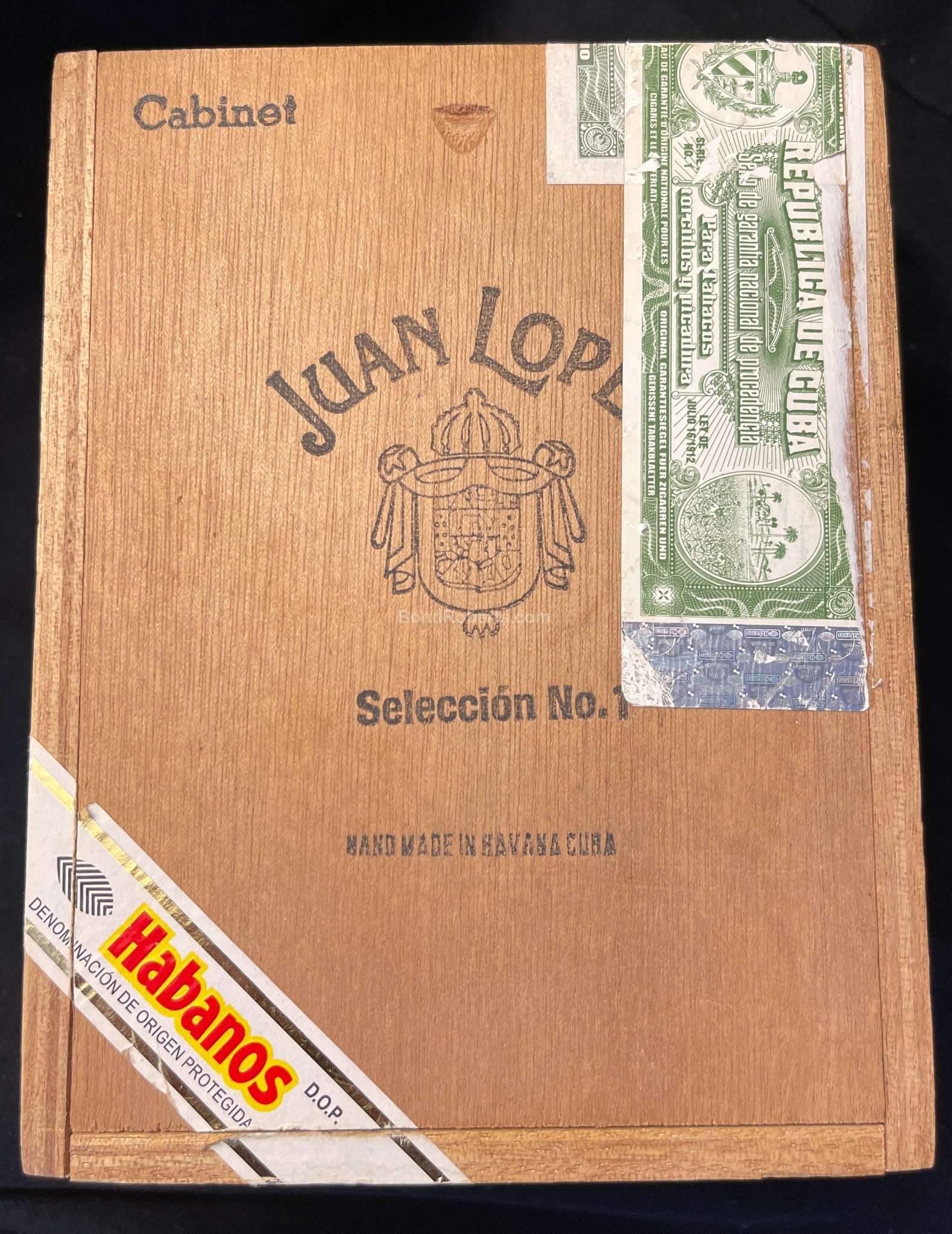 Juan López Selección No.1 2010 Slide Lid Box of 25 cigars 12723