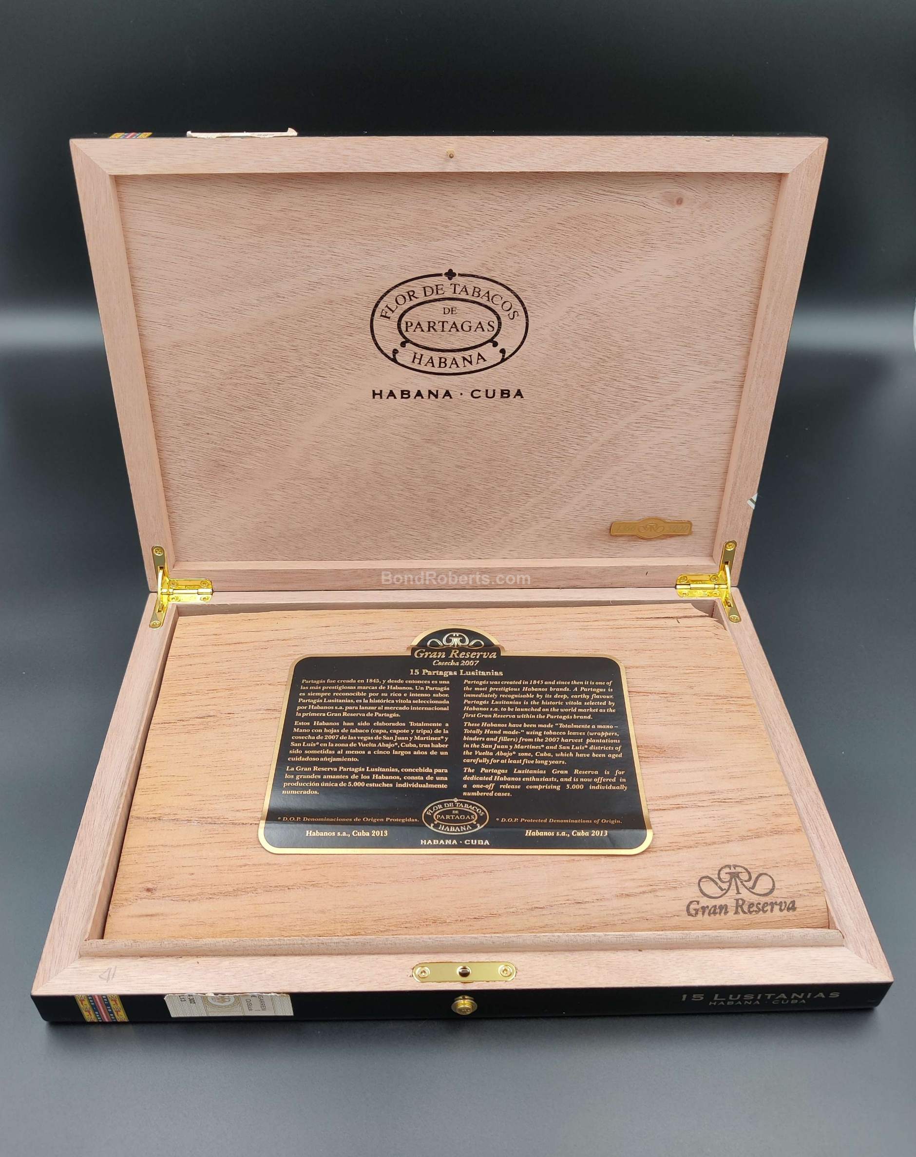 Partagás Lusitanias Gran Reserva Cosecha Black lacquered Boîte Nature ...