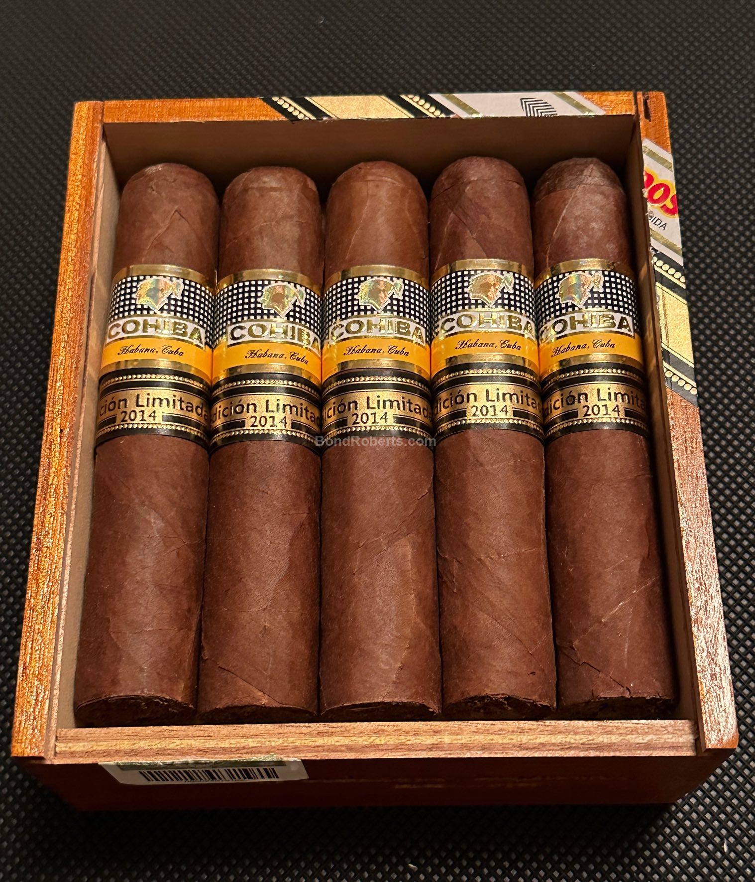 Cohiba Robustos Supremos Edición Limitada 2015 Varnished Slide Lid Box ...