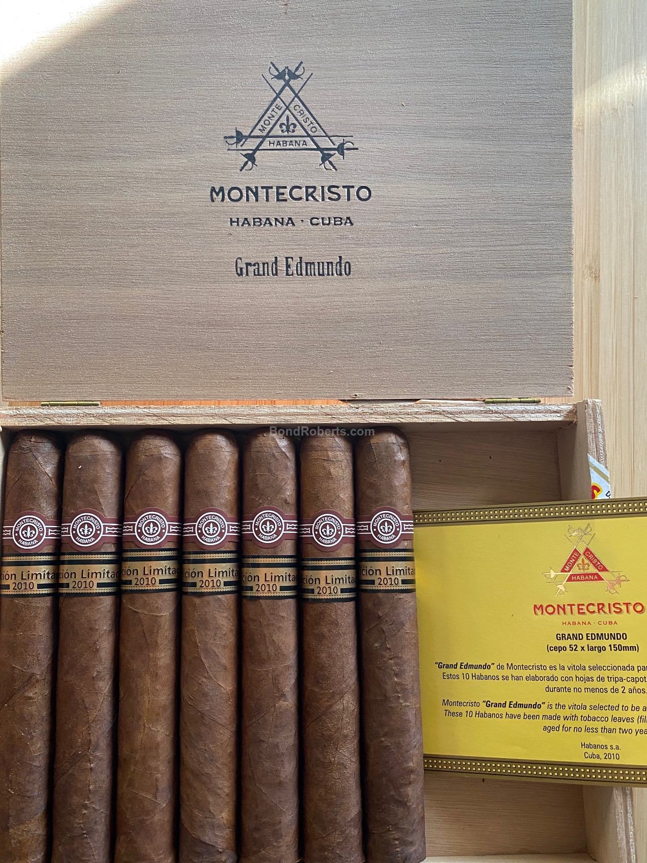 Montecristo Grand Edmundos Edición Limitada 2010 Semi Boite Nature Box of 10 cigars 6891