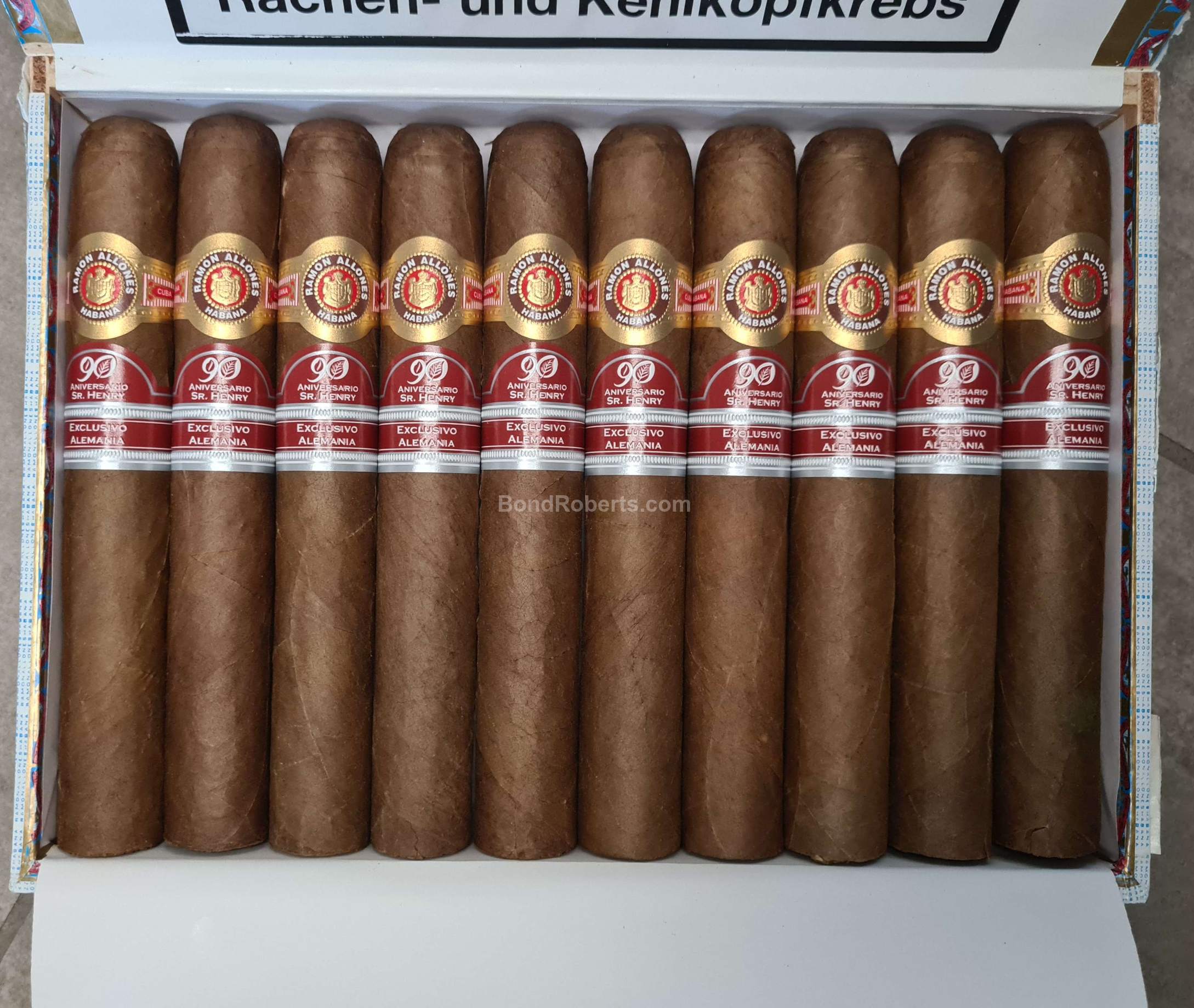 Ramón Allones Sr. Henry Edición Regional Alemania 2021 Dress Box of 10 ...