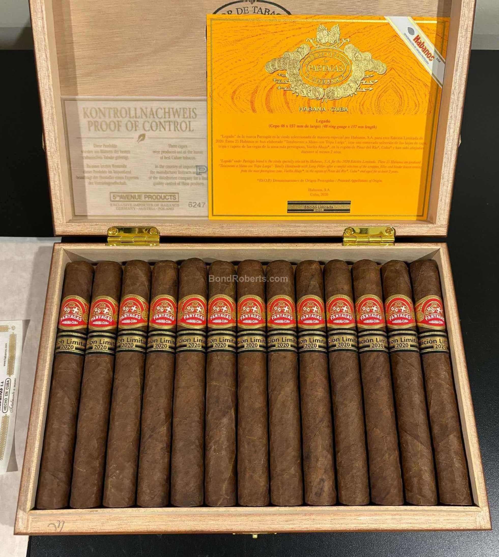 Partagás Legado Edición Limitada 2022 Luxury box of 25 cigars 23666