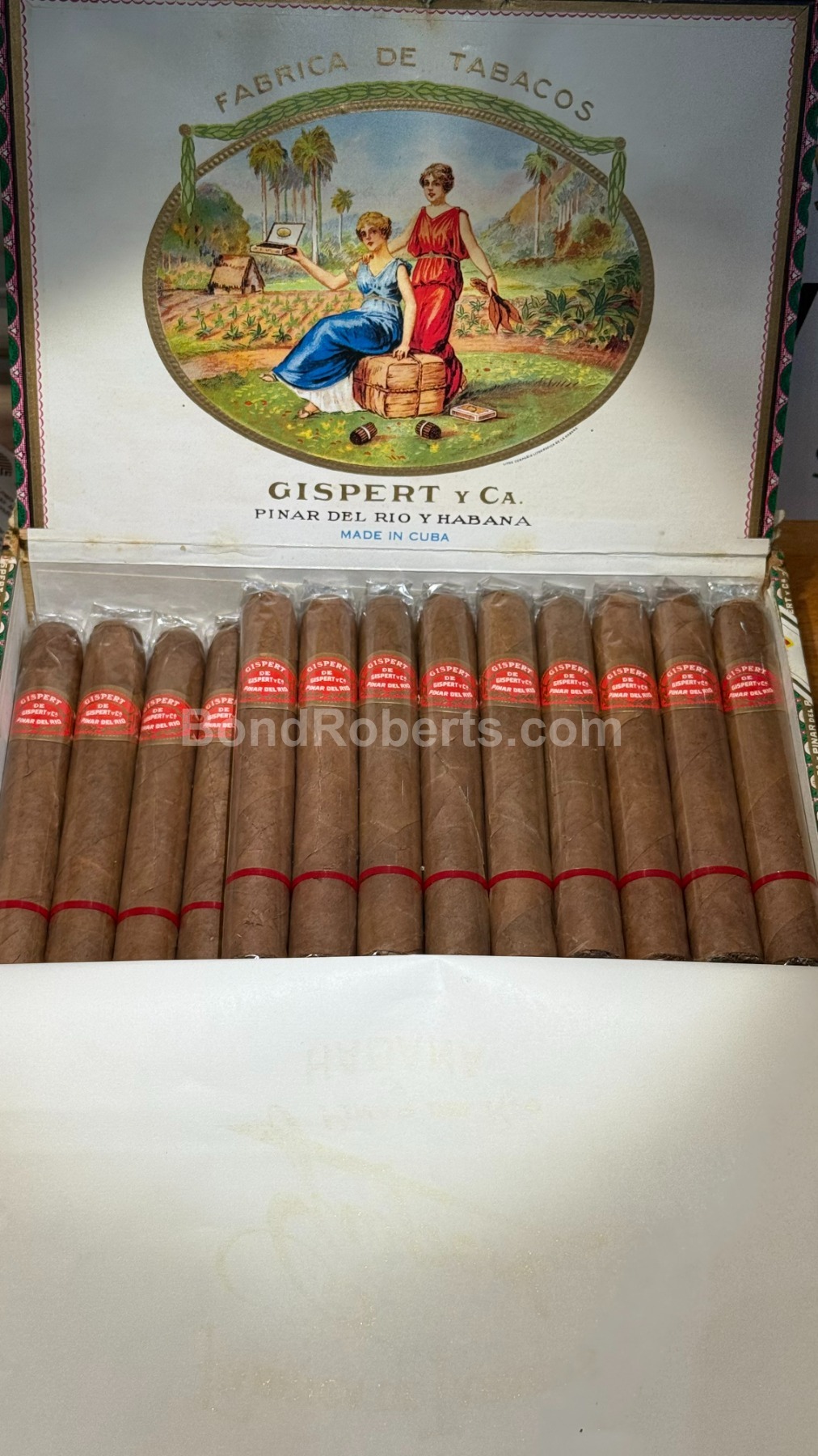 Gispert Habaneras No.2 2002 Dress Box of 25 cigars in cellophane 43289