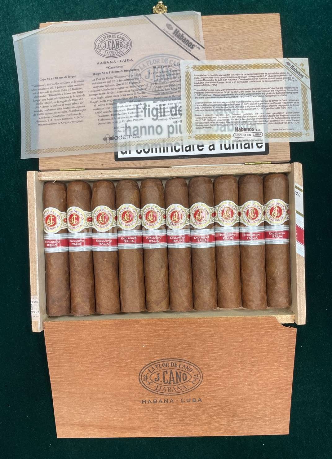 La Flor de Cano Casanova Edición Regional Italia 2016 Semi Boite Nature ...