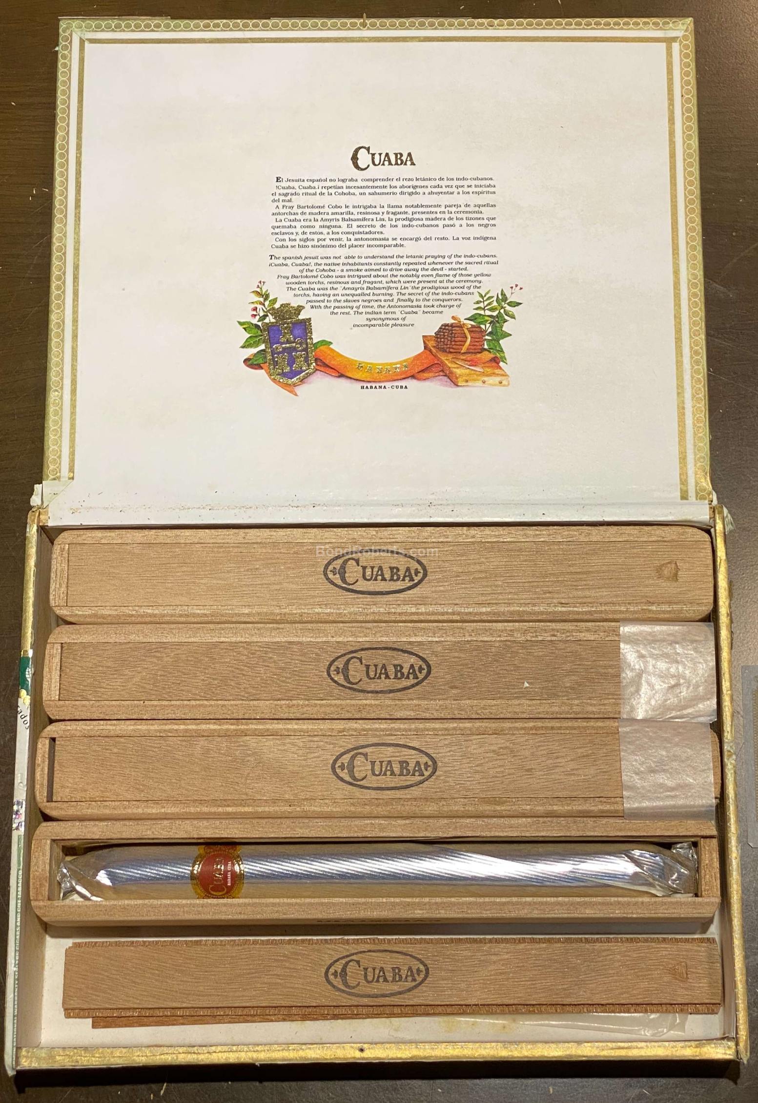 Cuaba Diadema 2008 Dress Box of 5 cigars in aluminium foil 8430 Cuaba Diadema 2008 Dress Box of 5 cigars in aluminium foil 8430