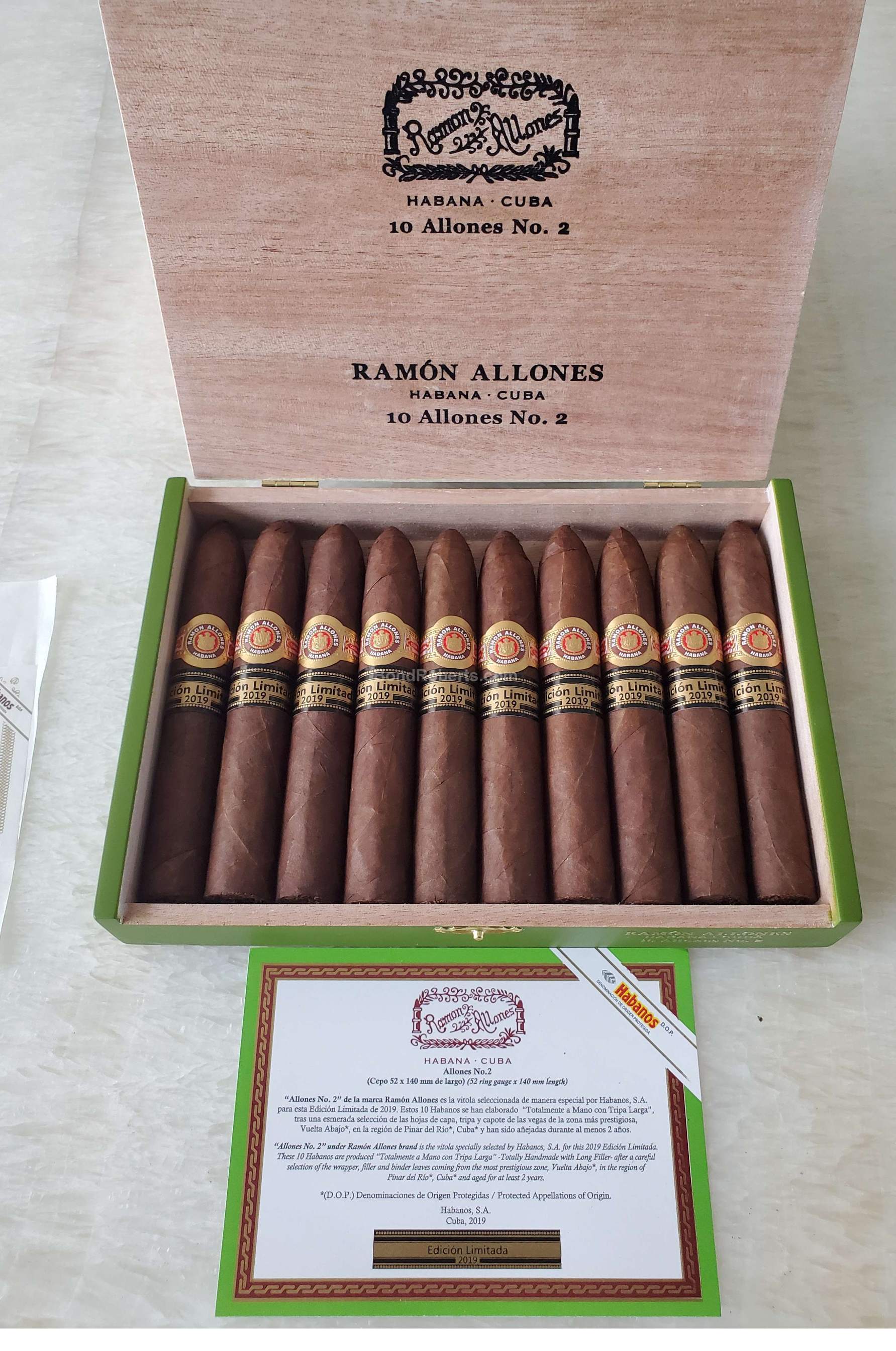 Ramón Allones Allones No. 2 Edición Limitada 2020 Luxury box of 10 ...